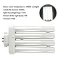 VOPPV 27W 6500K Fluorescent Tube Light Bulb 4 Pin Quad Tube Compact ...