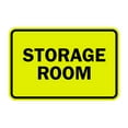 Classic Framed Storage Room Sign (Yellow / Black) - Large - Walmart.com
