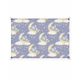 Cartoon Sun Shade Sail 6.5'X10' Dreamy Purple Cute Sleeping Elephant ...