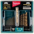 Makita-B-65399 Impact GOLD 14 Pc. Titanium Drill Bit Set, 1/4in. Hex ...