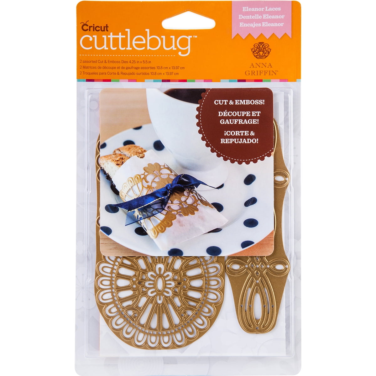 Cuttlebug A2 Cut & Emboss Die By Anna Griffin-Eleanor Laces - Walmart.com