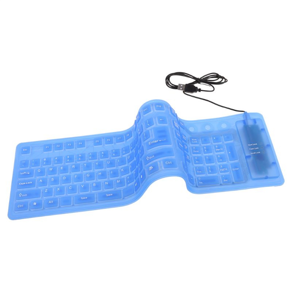 109 Key Usb Silicone Soft Keyboard Waterproof Wire Control Portable ...