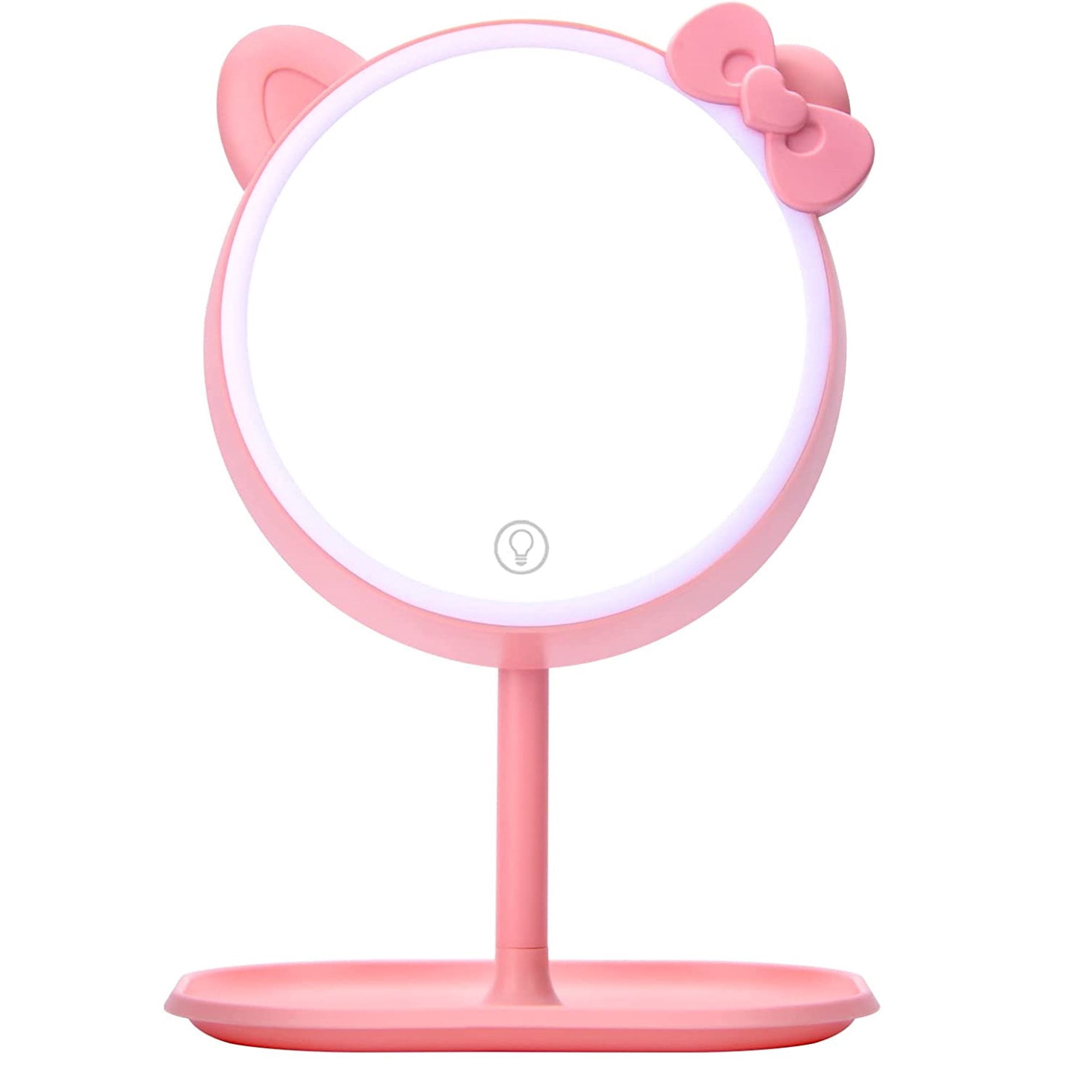 3 Colors LED Makeup Mirror for Girls Vanity Mirror Bedside Lamp USB ...