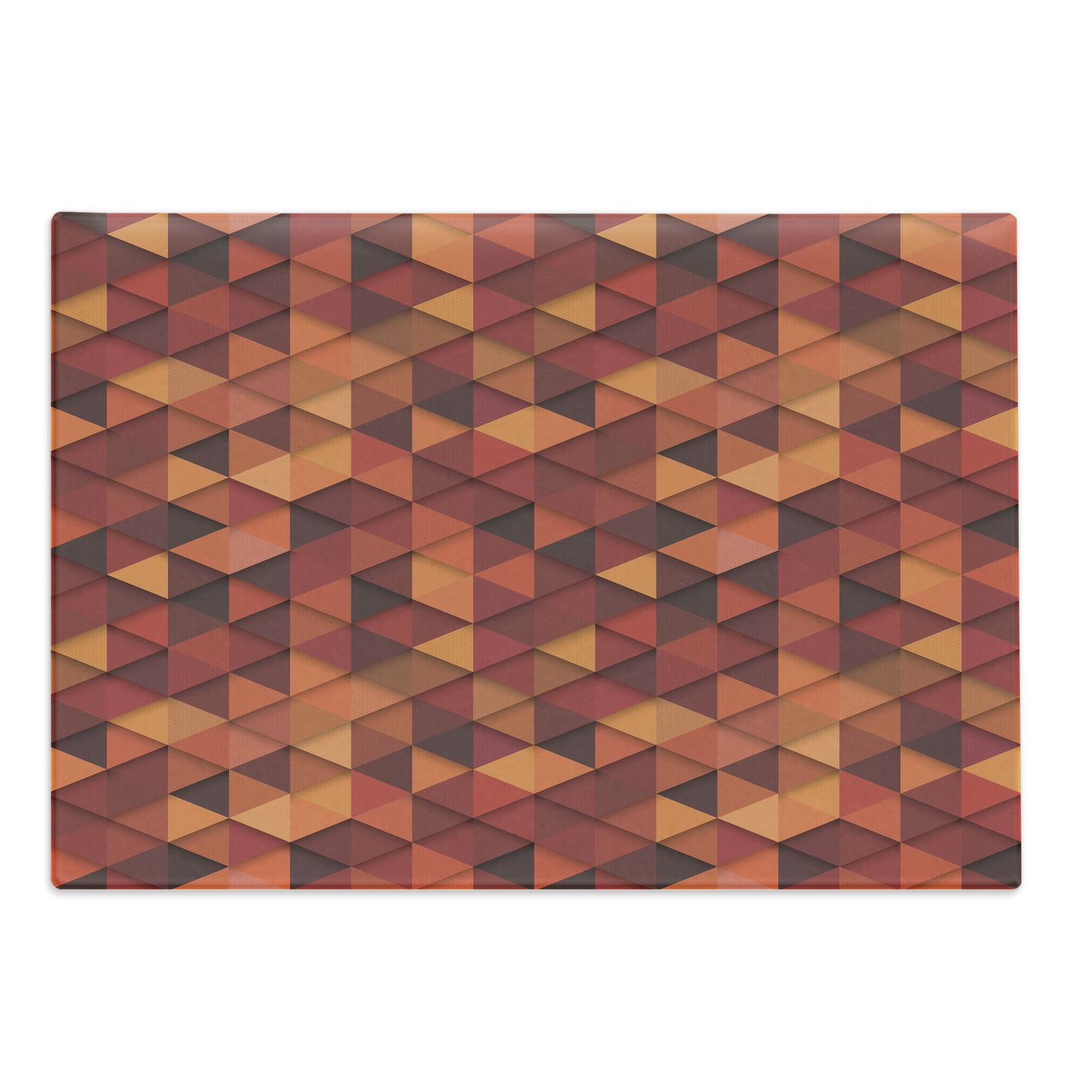 Orange Cutting Board, Abstract Vector Retro Pattern of Triangles Modern ...