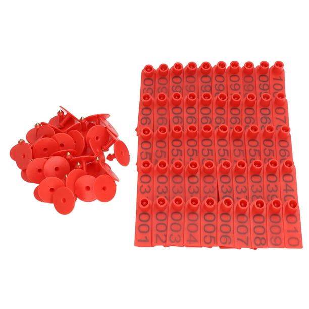 100 Sets Numbered Cattle Ear Tags Accurate Livestock Identification ...