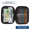 22-Piece Crochet Hook Set with Storage Case, Aluminum Crochet Needles ...