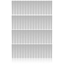 flowery disposable nail file wood core 100/180 grit, silver, 100 count ...