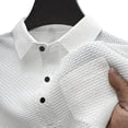 Antinious Men Solid Ice Silk Texture Collar Short Sleeve Breathable ...