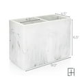 Essentra Home White Marble Rectangular Kitchen Utensil Holder ...