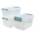 Ponpong 20 Quart Clear Storage Totes with Locking Lids, Plastic Storage ...