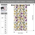 Butterfly and Lavender Yellow Pattern Blackout Curtains,Triple Weaved ...