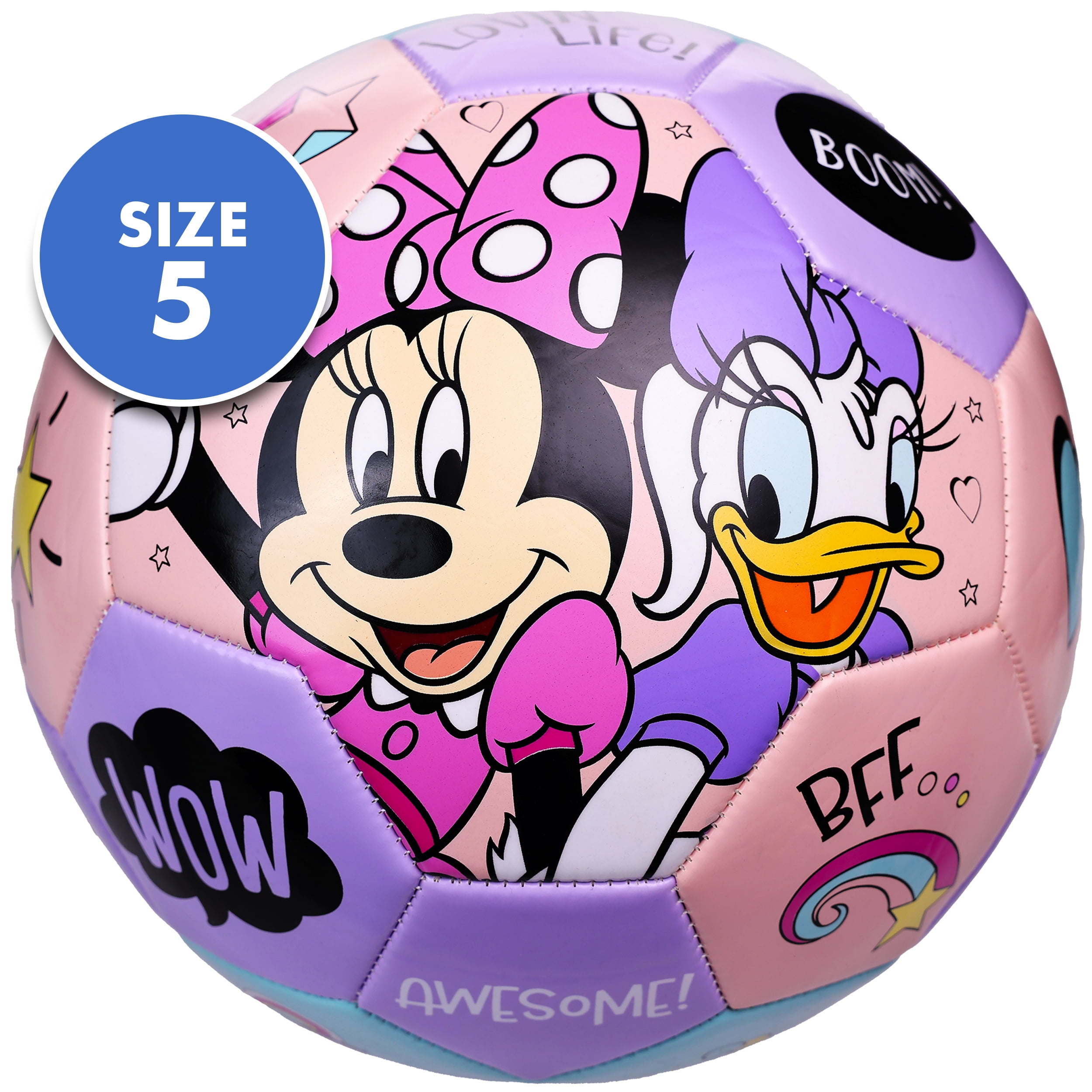 Disney Daisy Duck and Minnie Mouse Soccer Ball, Size 5 - Walmart.com