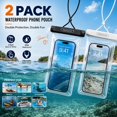 2-Pack IPX8 Phone Pouch, Cellphone Dry Bag for Devices up to 7.2 ...
