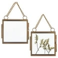 2pcs Wall Hanging Mini Photo Frames Double Glass Picture Frame with ...