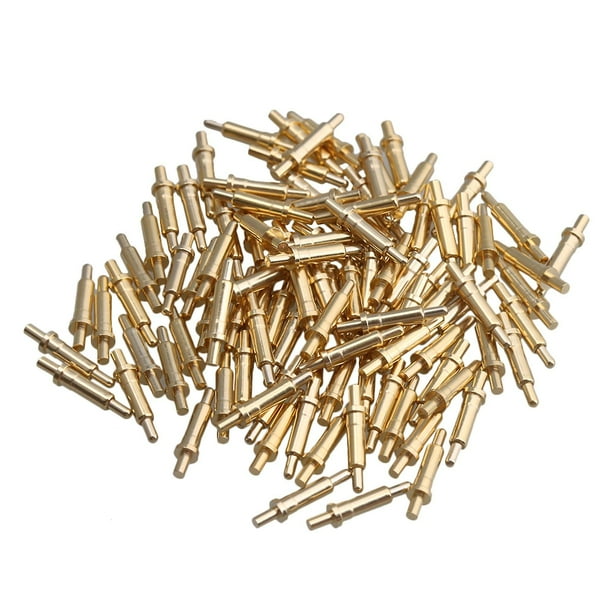 100piece Gold Plated Spring Loaded Test Probe Thimble Pogo Pin 2mm Pin ...