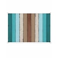 Brown Blue Striped Sun Shade Sail 14'X18' Modern Vintage Wood Texture ...