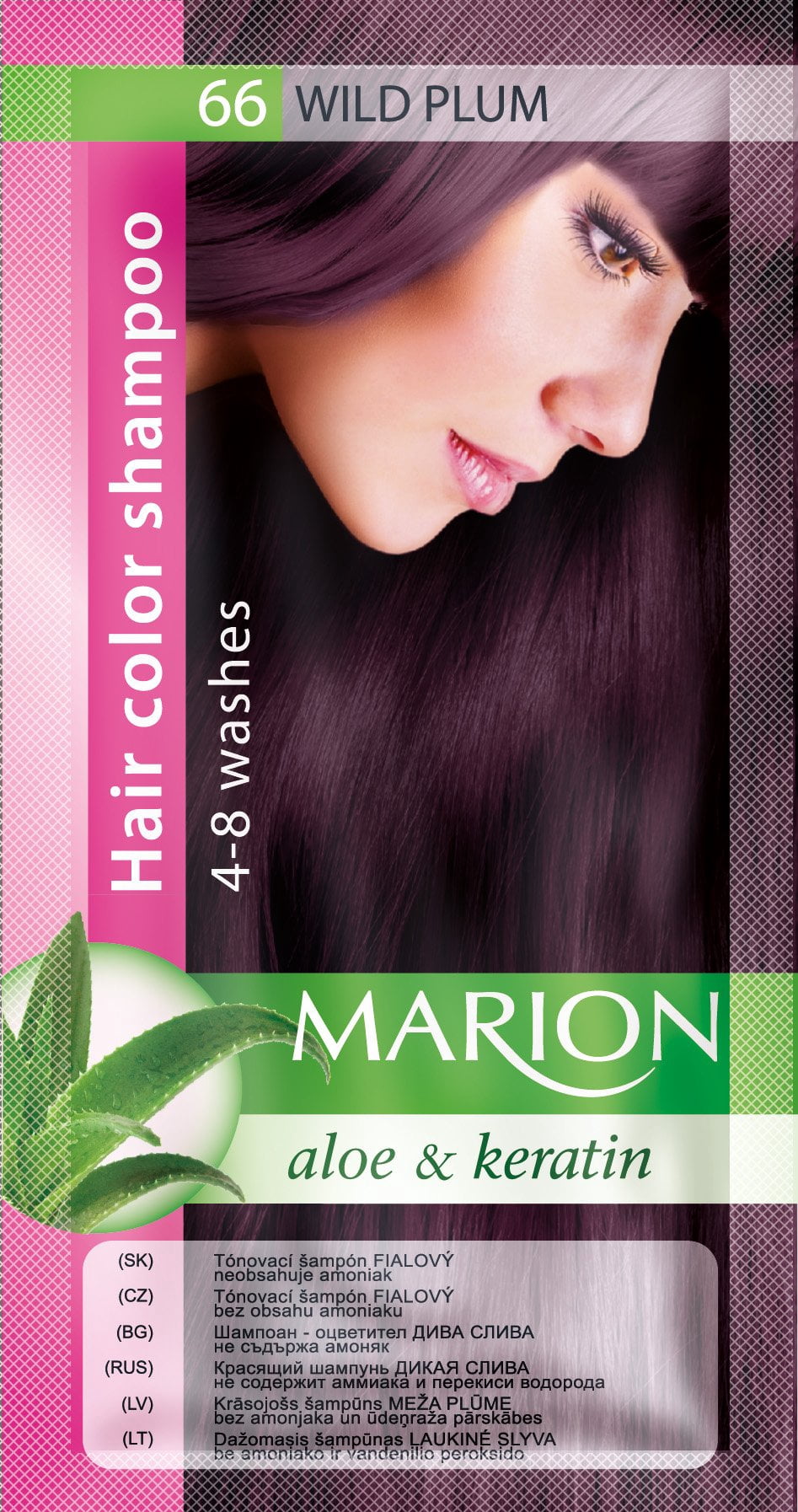 Marion Gray Hair Color Shampoo Hair Dye Kit with Aloe and Keratin (2 ...