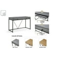 Scarlette Rectangular MDF Desk with 2 Storage Drawers, Grey/Black ...