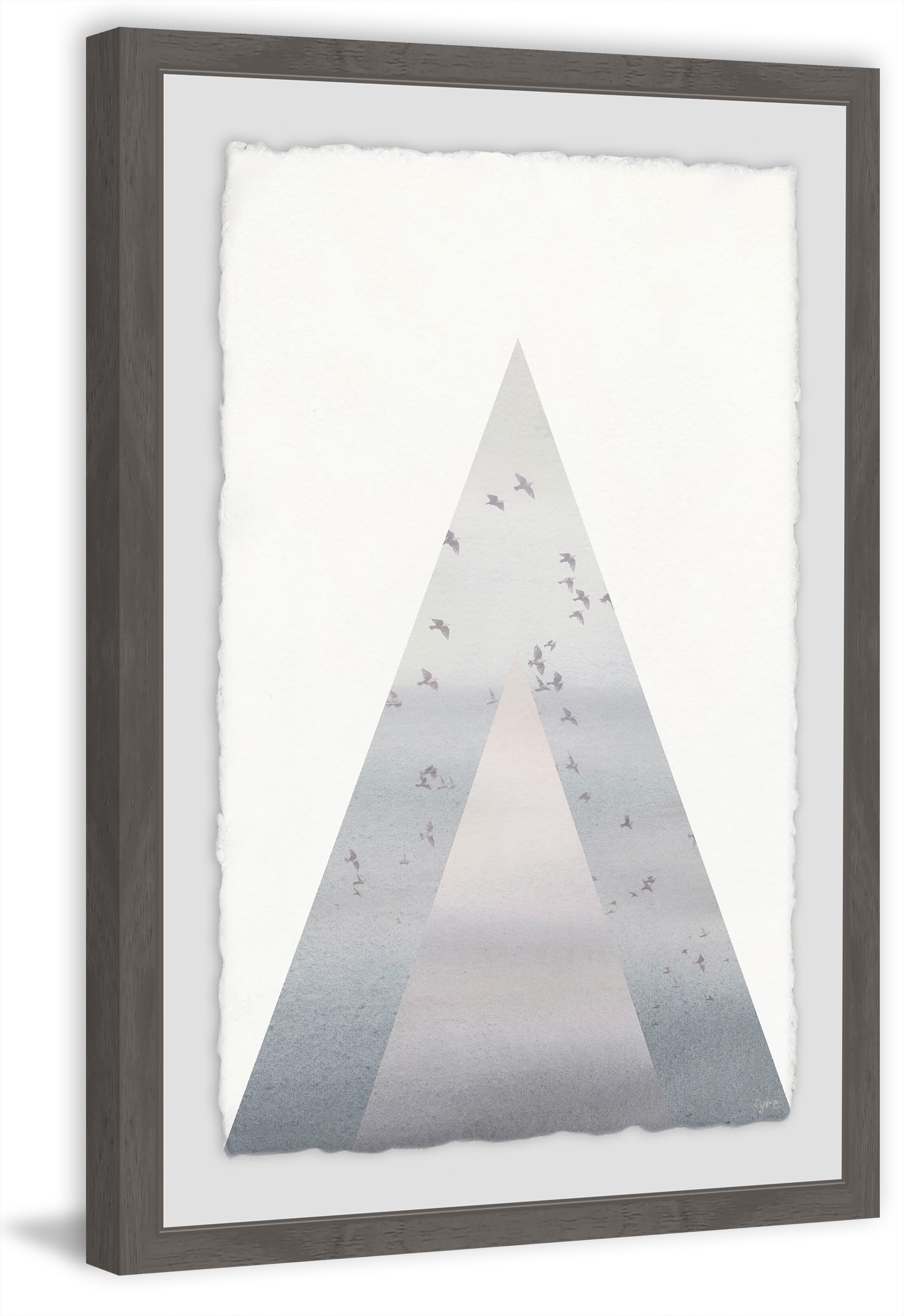 Triangle of Birds Framed Painting Print - Walmart.com