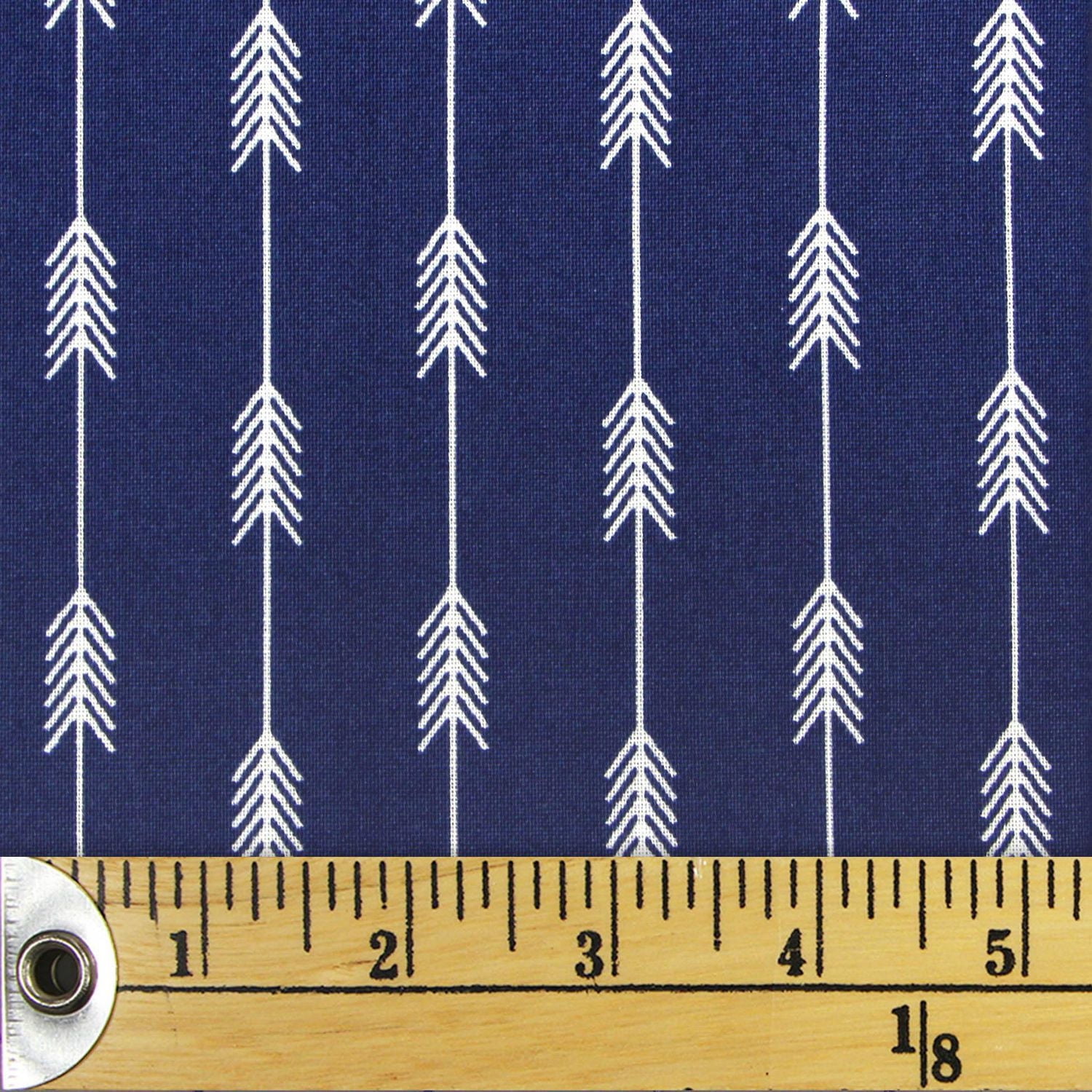 Click here for Fabric Creations Navy Blue With Continuous White A... prices