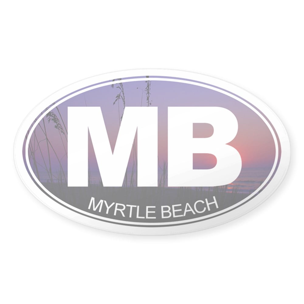 CafePress - MB Myrtle Beach - Sticker (Oval) - Walmart.com