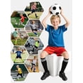 4 Pairs Kids Cotton Soccer Socks Cushion Striped Baseball Uniform Boys ...