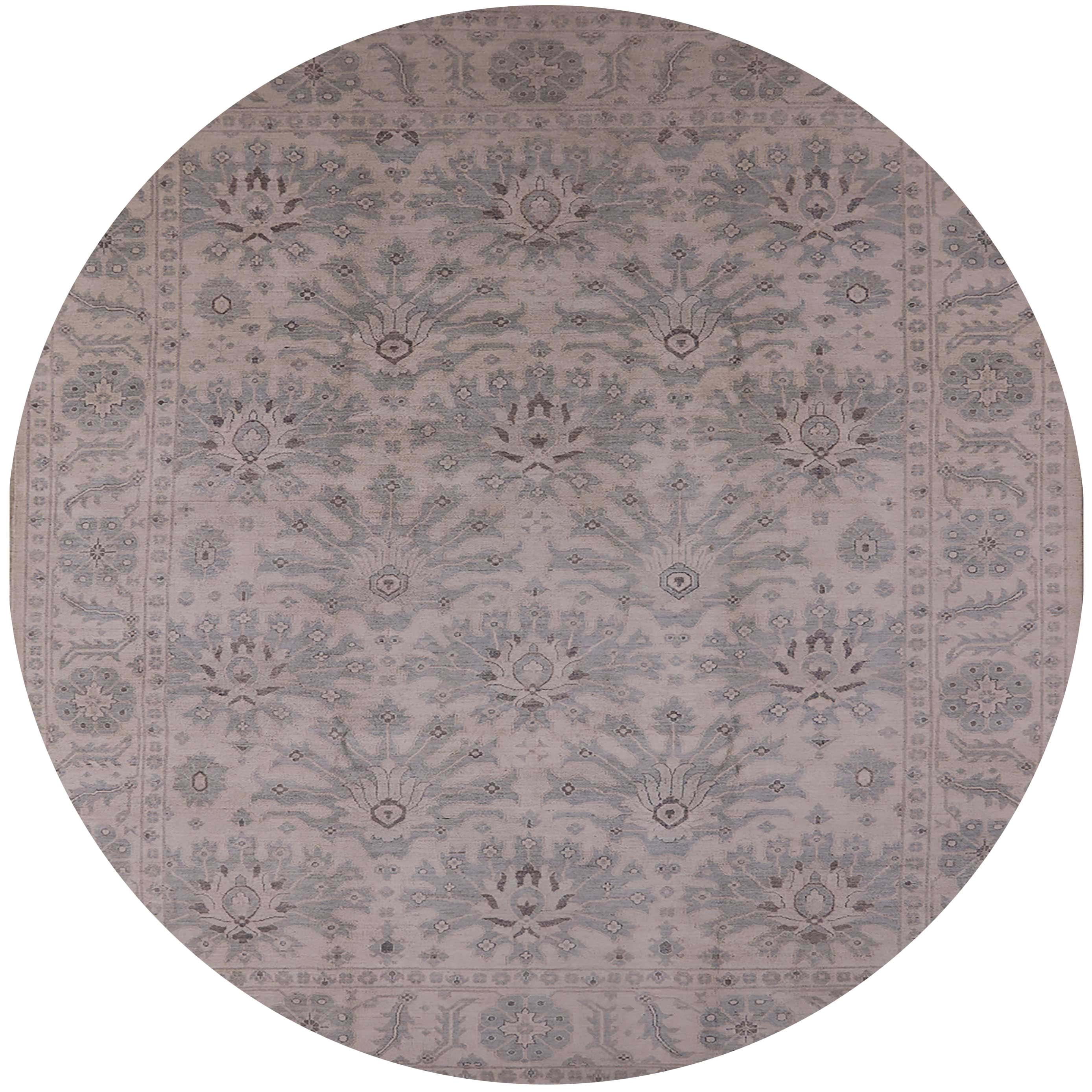 Ahgly Company Machine Washable Indoor Round Industrial Modern Rose Dust ...