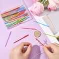 100Pcs Plastic Knit Needles Sewing Knitting Stitch Mixed Color 71x4x3mm ...