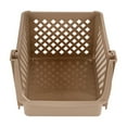 Spec101 Plastic Stackable Storage Bins - 4pc Tan Pantry Closet ...