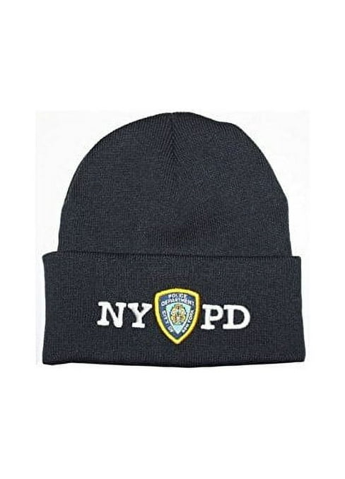 NYPD Officially Licensed Navy Winter Beanie Hat, Skull Cap with ...