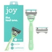 Joy Female Razor Handle and 2 Blade Refill Cartridges, Teal - Walmart.com