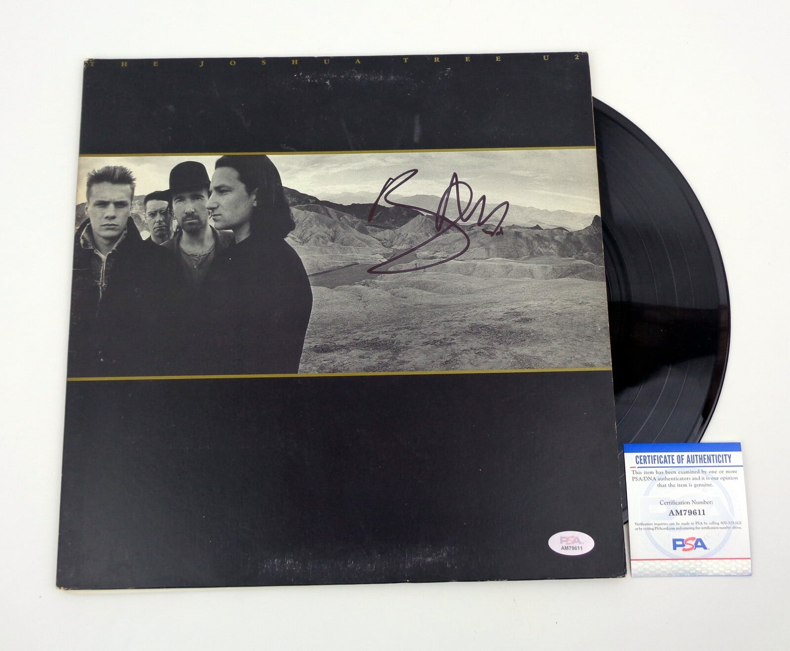 Bono U2 Signed Autograph The Joshua Tree Vinyl Record Album PSA/DNA COA ...