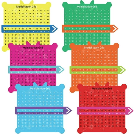 Compuye 12 Pieces Multiplication Grid Slidable Education Multiplication ...