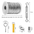 20m 304 Stainless Steel Rope Hanging Kit with Nylon-Coated Cable and ...