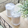 2 Pack 8 Ounce Clear Qtip Holders, Plastic Apothecary Jars, Cotton Swab ...
