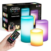 Bell and Howell Candle Brights, 3PK Multicolor Flameless Candles with ...