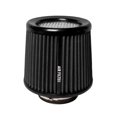 Black 3" 76mm High Flow Inlet Cold Air Intake Cone Replacement Dry Air ...