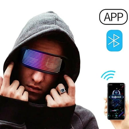 Led Dynamic Glasses Bluetooth Luminous Glasses Futuristic Electronic ...