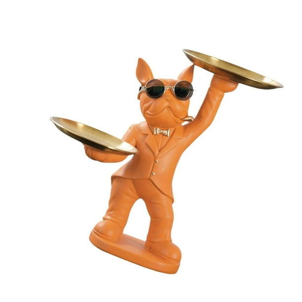 French Bulldog Butler Sculpture Resin Dog Butler home porch enterway ...