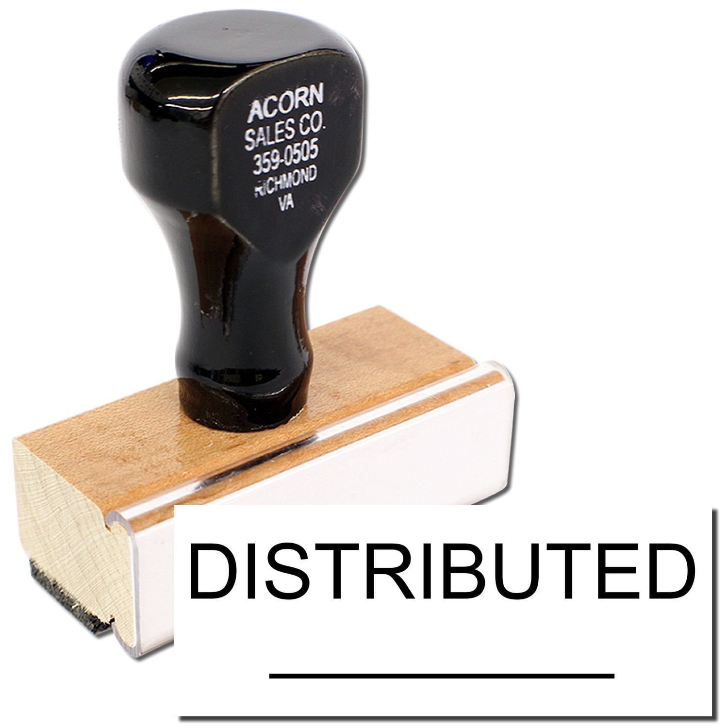 Large Distributed With Line Rubber Stamp, Wooden Handle Rubber Stamp ...