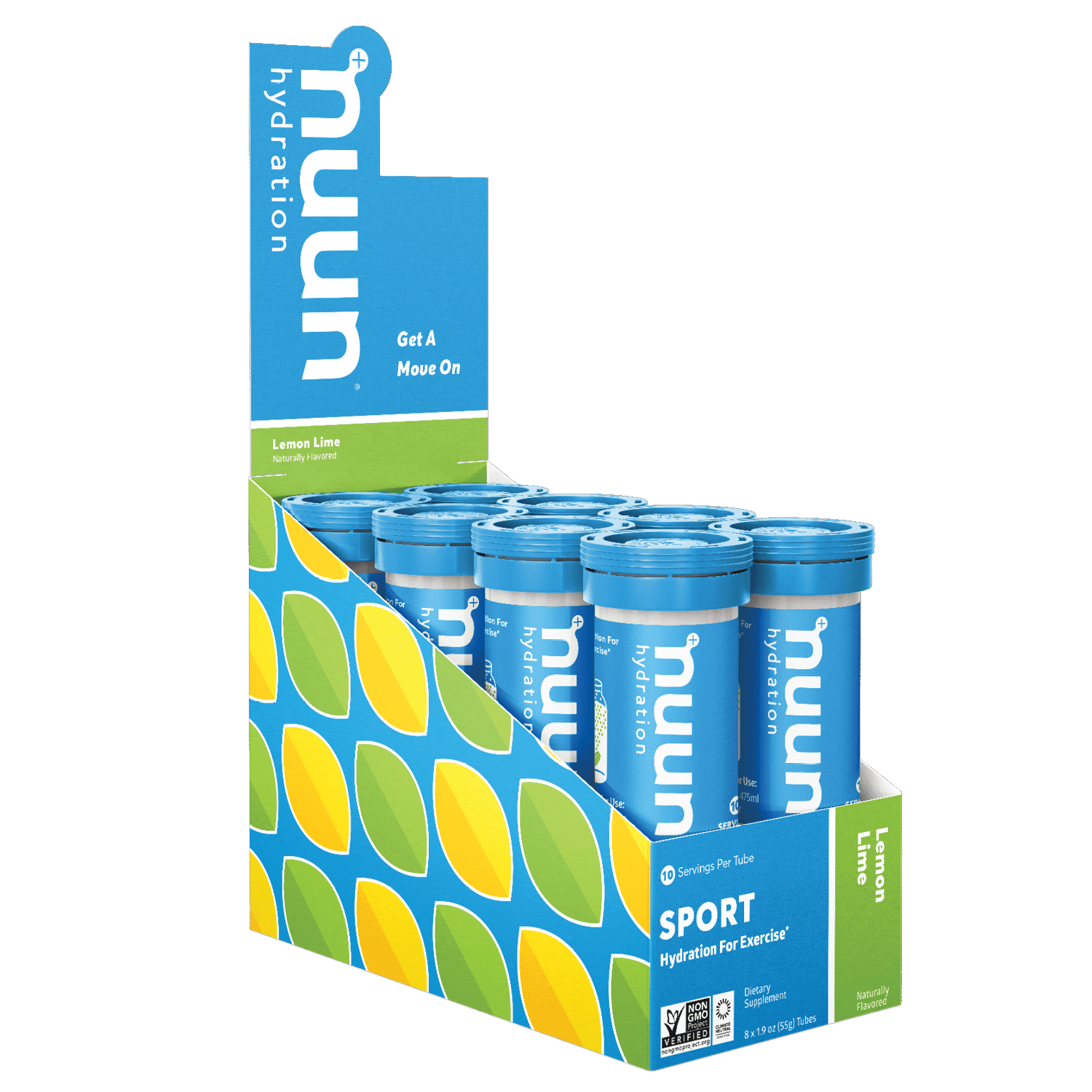 Nuun Sport Electrolyte Tablets for Proactive Hydration, Lemon Lime, 8 ...