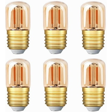 T22 LED Filament Bulb, E12 Candelabra Base Bulbs (Amber Glow),Vintage ...