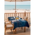 60x84 Inch Outdoor Tablecloth with Umbrella Hole Zipper Rectangle Navy ...