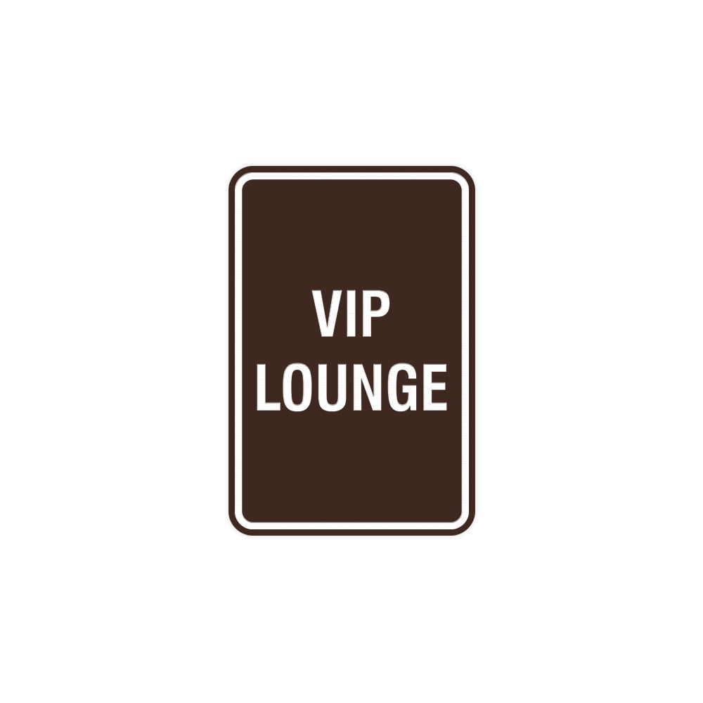 Portrait Round Vip Lounge Sign (Dark Brown) - Small 4" x 6" - Walmart.com