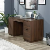 Pemberly Row Contemporary Wood/Metal Computer Desk in Spiced Mahogany ...