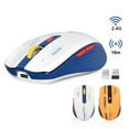 LT-T19 2.4GHz Wireless Mouse Ergonomic DPI Adjustable RGB Mute Type-C Rechargeable Mini ...