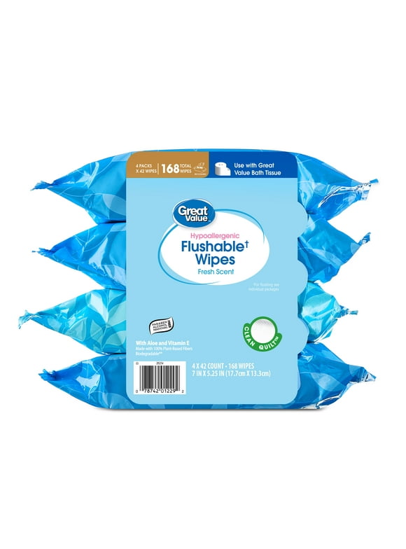 Flushable Wipes in Paper & Plastic - Walmart.com
