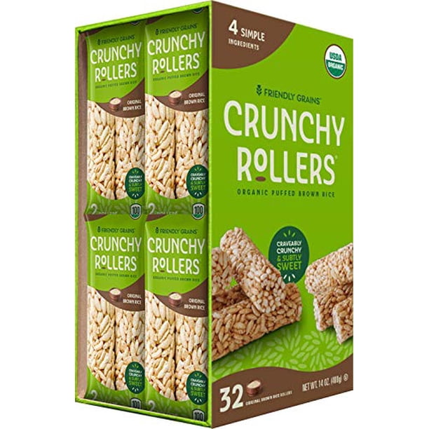 Friendly Grains - Crunchy Rollers - Organic Rice Snacks - Original ...