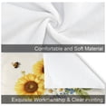 A bouquet of sunflowers and a bee flying over ithand towels4 PC 16x24 ...