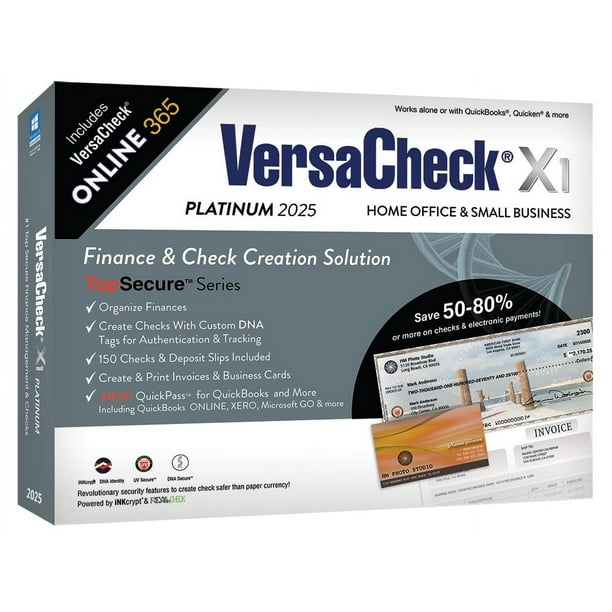 Paquete de software VersaCheck X1 Platinum 2025 + Sub de 1 año | Bodega ...